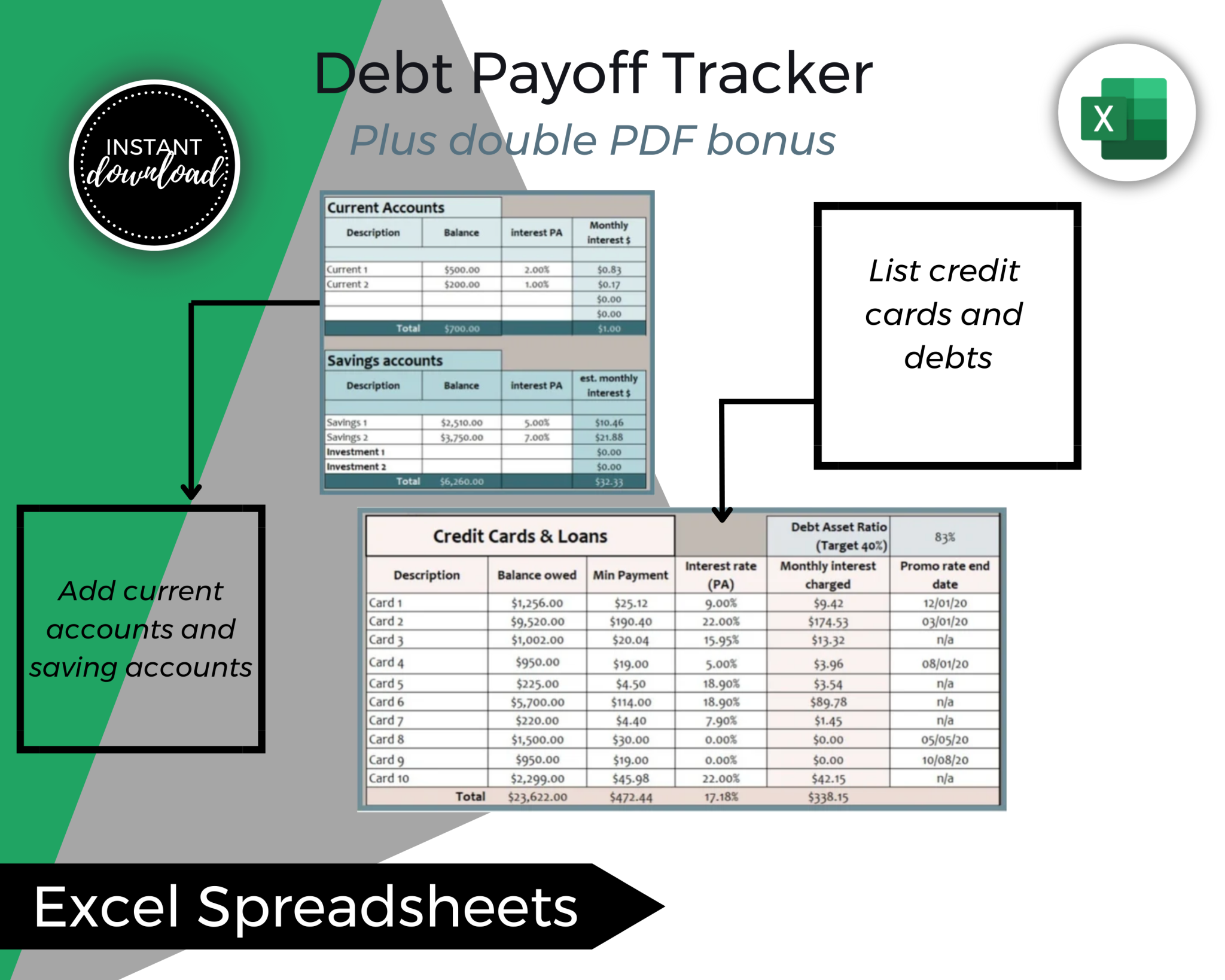 Debt Tracker Template Excel - Debt Help Tools